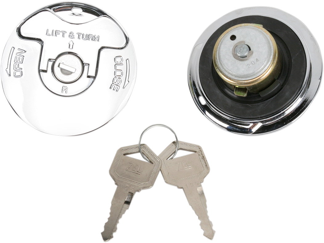 DRAG SPECIALTIES Flush-Mount Vented/Non-Vented Locking Gas Cap Set - C ...