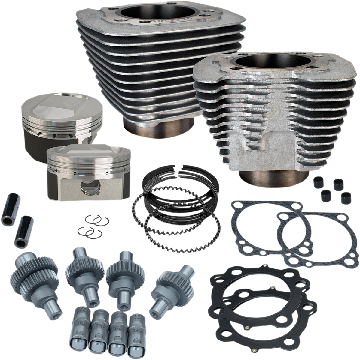 S&S CYCLE Hooligan Engine Performance Kit - 1200 cc to 1250 cc - Silve ...