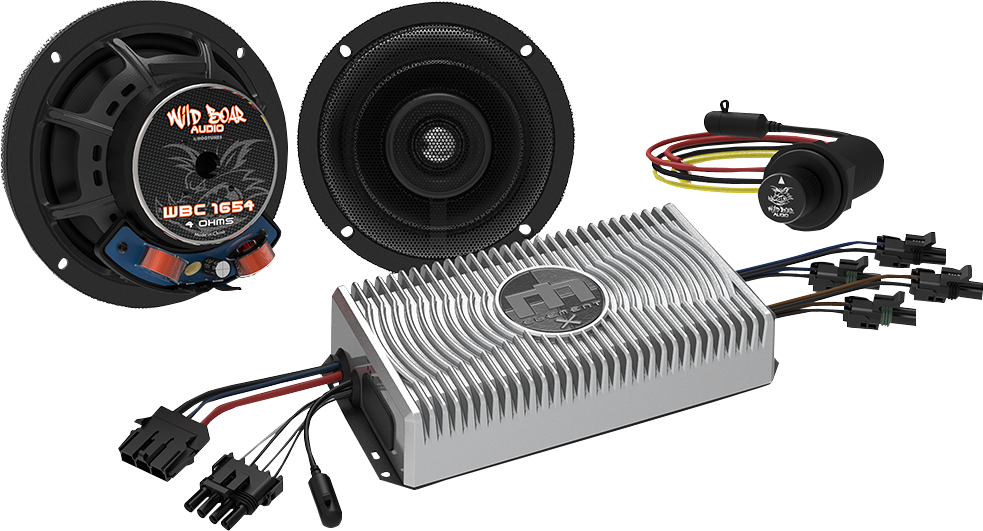 WILD BOAR AUDIO Amplifier / 2 Speaker and Bluetooth Controller Kit - F ...
