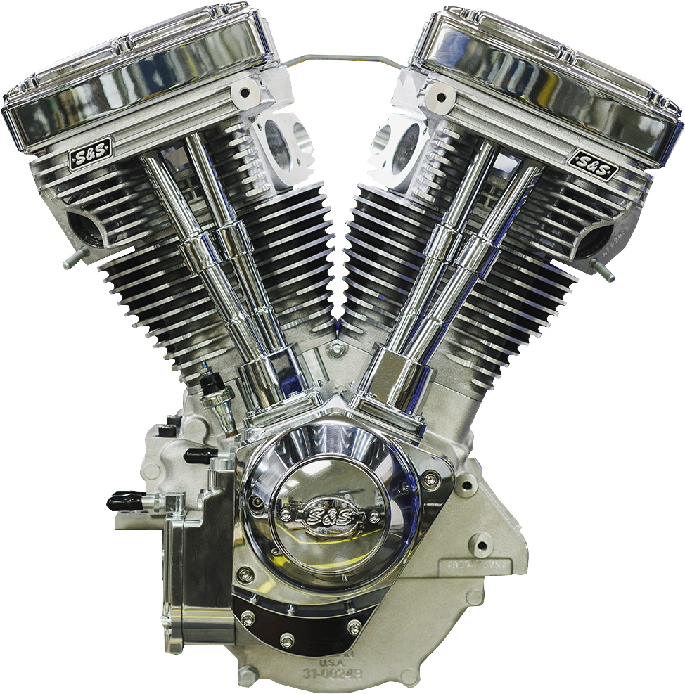 S&S CYCLE V111 Long-Block Engine- Natural - 84-'99 Custom Chassis w/Al ...