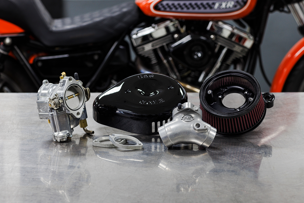 S&S CYCLE Super G Carburetor with Stealth Air Cleaner Kit - Gloss Blac ...