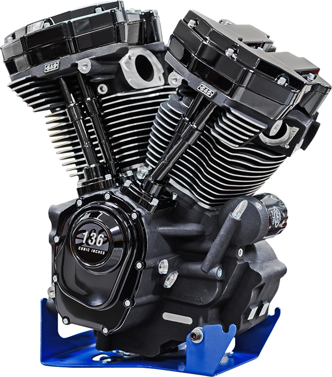 S&S CYCLE MK136 Black Edition Engine - 550G Gear Drive - Oil Cooled ...