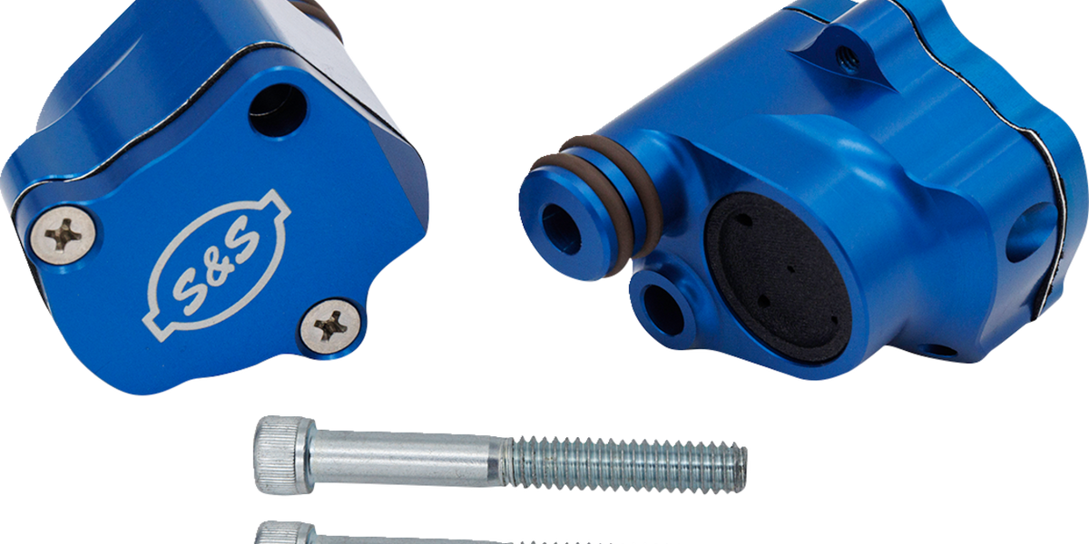 S&S CYCLE Breather Head Kit - Billet Anodized Blue - M8 '17-'24 ...