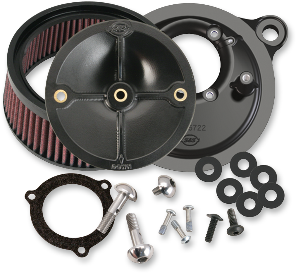 S&S CYCLE Super Stock* Stealth Air Cleaner Kit - Black - For S&S 66 mm ...
