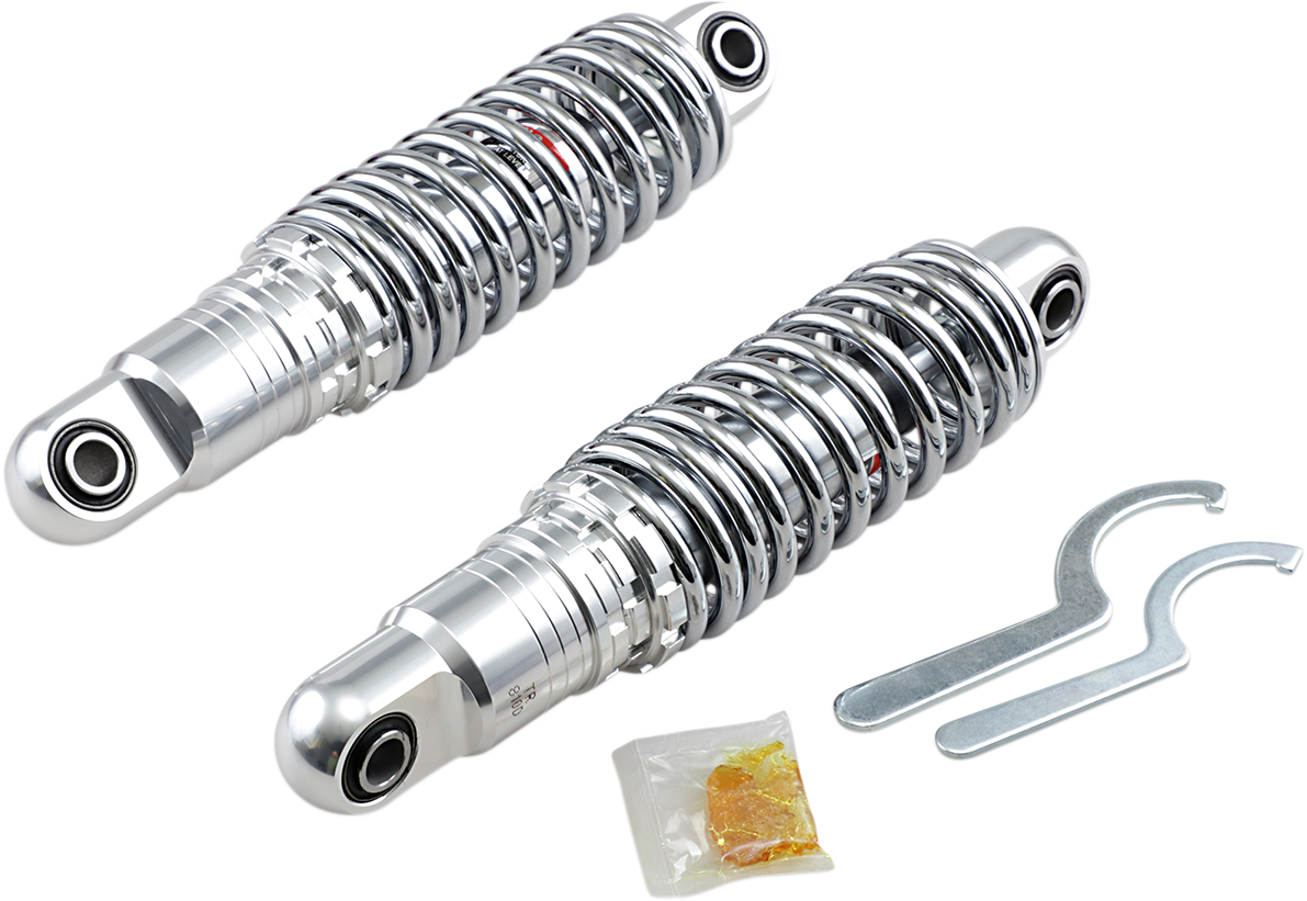 Drag Specialties Shocks Premium Ride-Height Adjustable Shocks - Chrome ...