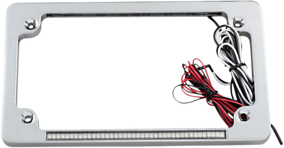 CUSTOM DYNAMICS Dual LED License Plate Frame - Flat - Chrome ...