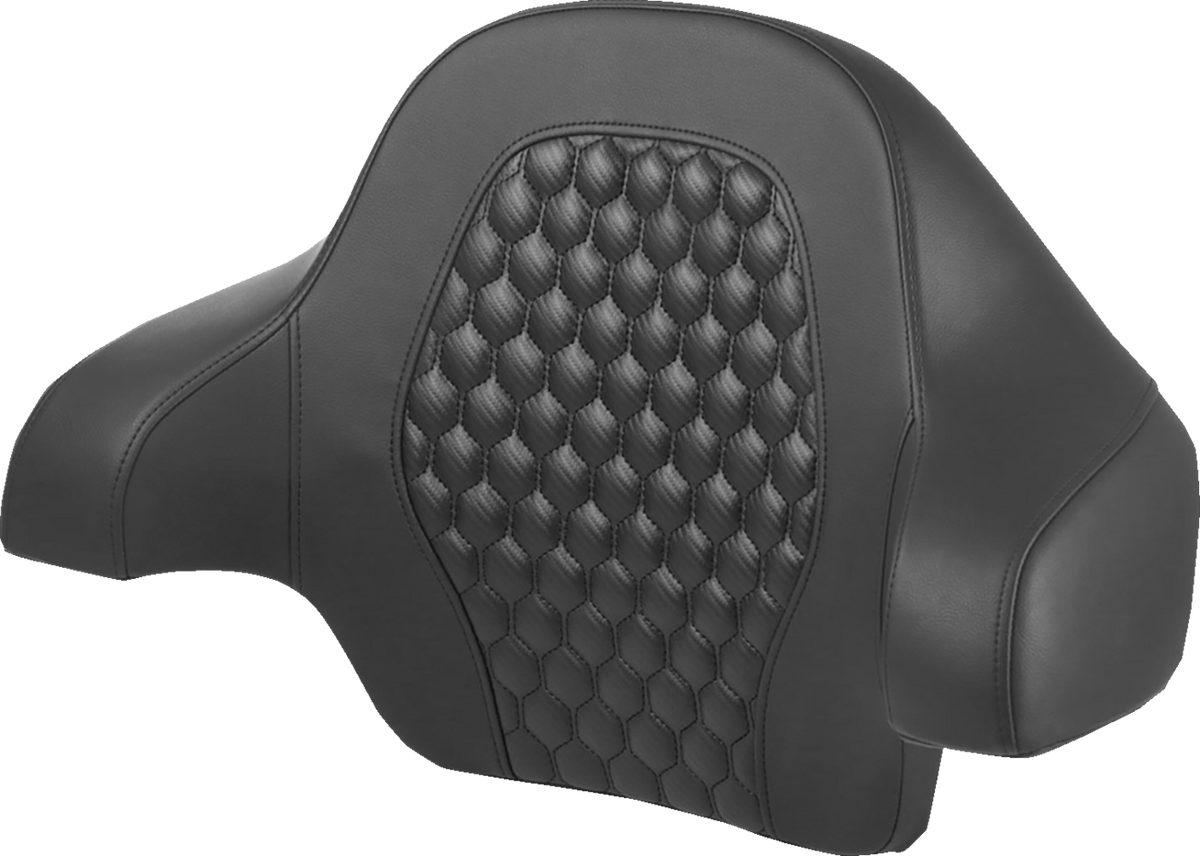 SADDLEMEN Tour Pack Backrest Pad - Honeycomb - Black Stitching - '14 ...