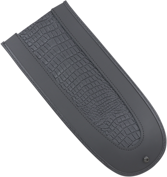 DRAG SPECIALTIES Fender Bib Embossed Faux Gator Leather Center - Black ...