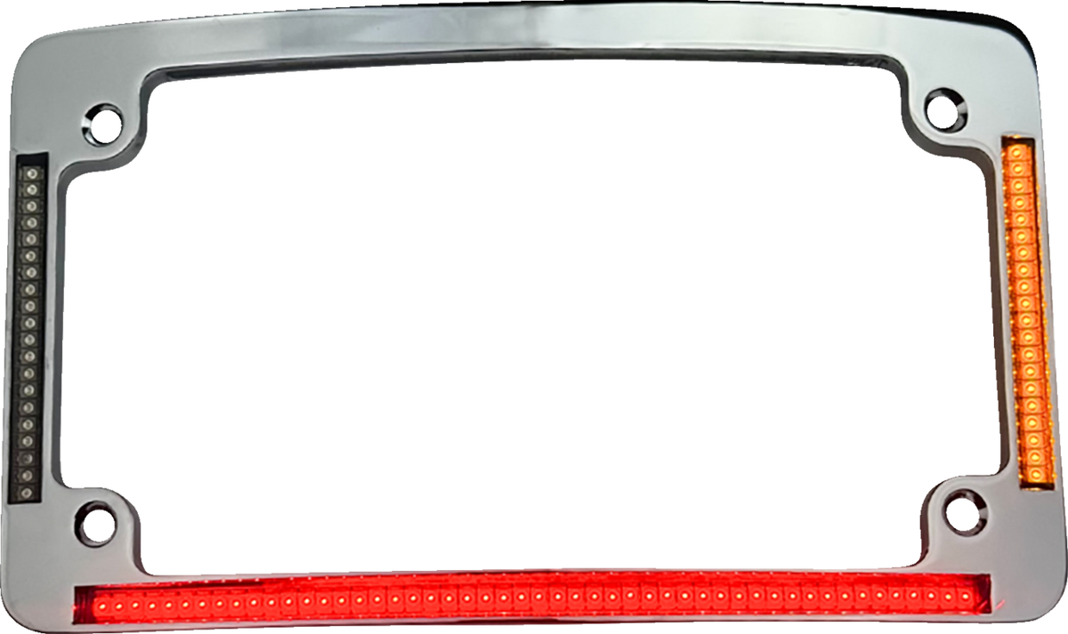 CUSTOM DYNAMICS All-In-One Auxiliary LED License Plate Frame - Chrome ...