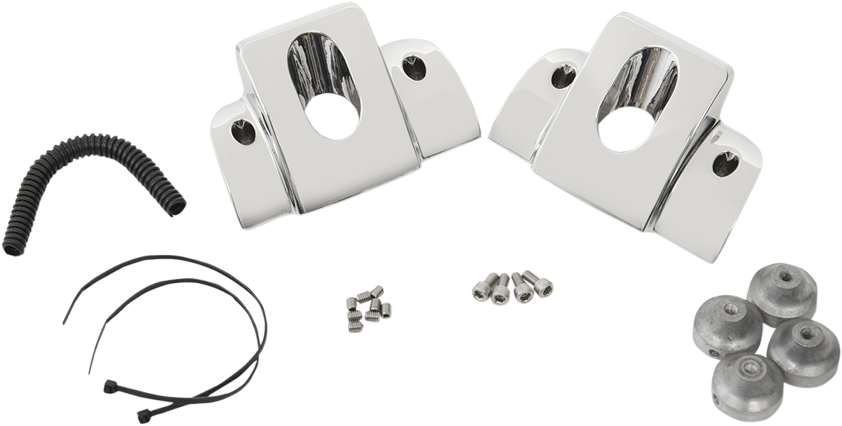 DRAG SPECIALTIES Spark Plug / Head Bolt Cover Kit - Chrome - Twin Cam ...