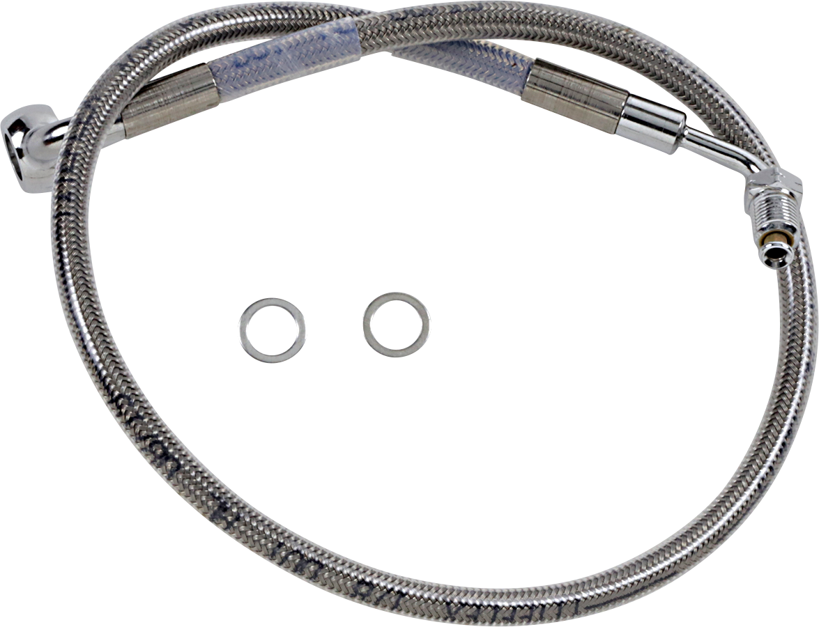 DRAG SPECIALTIES Extended Length Stainless Steel Brake Line - +2" - FX ...