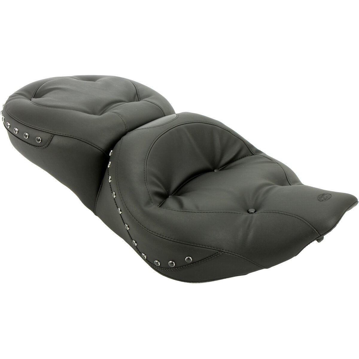 MUSTANG Regal Wide One-Piece 2-Up Touring Seat - Chrome Studs - FLH '9 ...