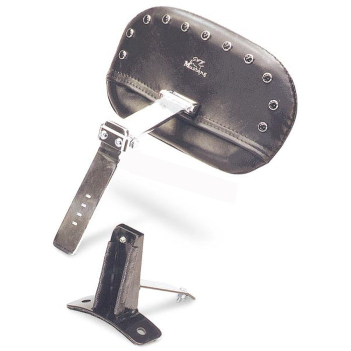 MUSTANG Driver Backrest Kit - Smooth - Black Studs — Lifestyle Cycles