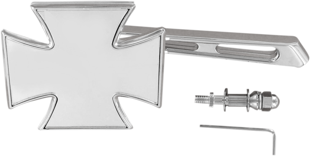 DRAG SPECIALTIES Chrome 4" x 4" Maltese Mirror - Air-Glide Stem ...