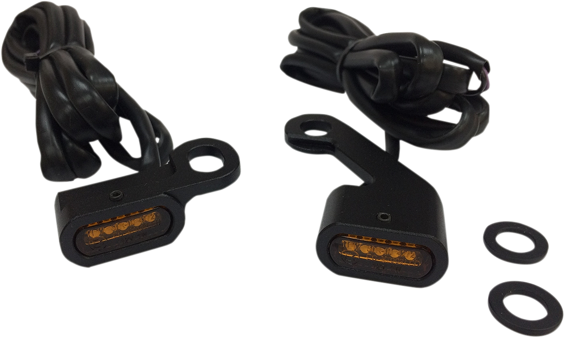 DRAG SPECIALTIES LED Handlebar Marker Lights - Black/Amber — Lifestyle ...