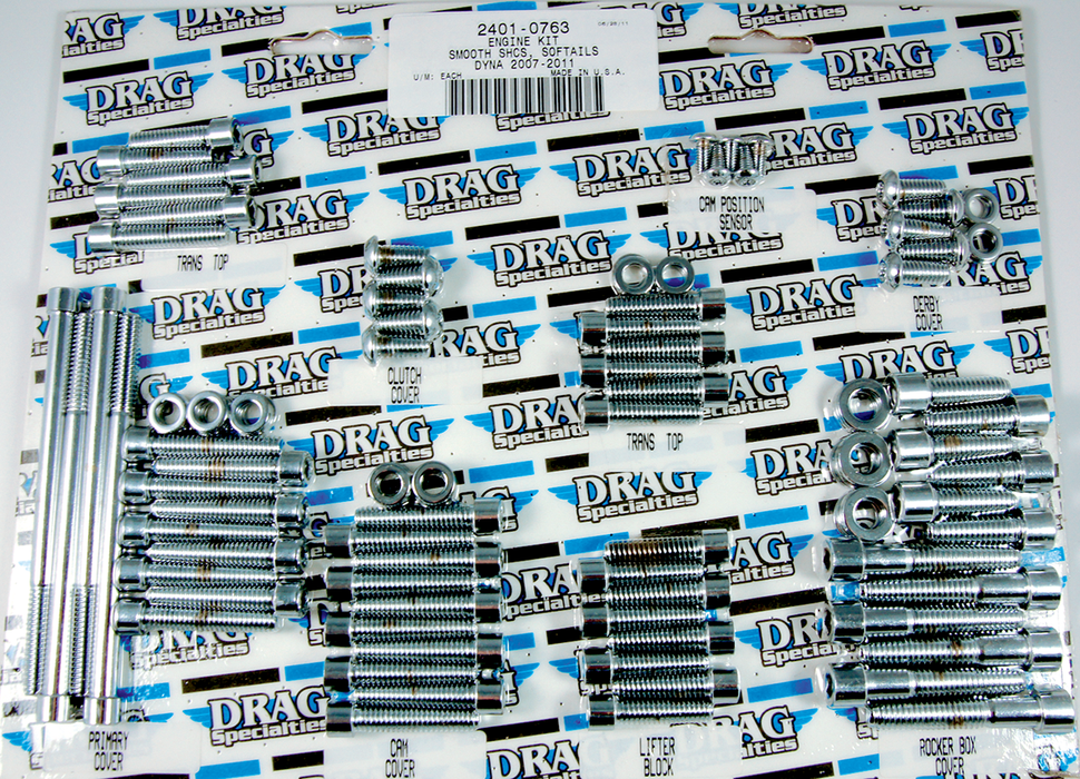 DRAG SPECIALTIES Chrome Bolt Kit - Motor - Smooth - Softail — Lifestyle ...