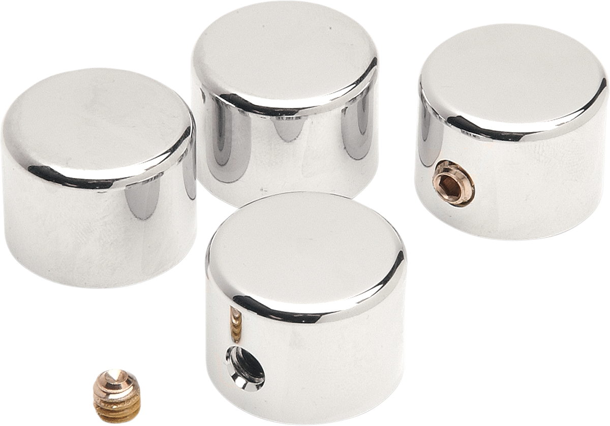 DRAG SPECIALTIES Chrome Head Bolt Covers - 4 Pack — Lifestyle Cycles