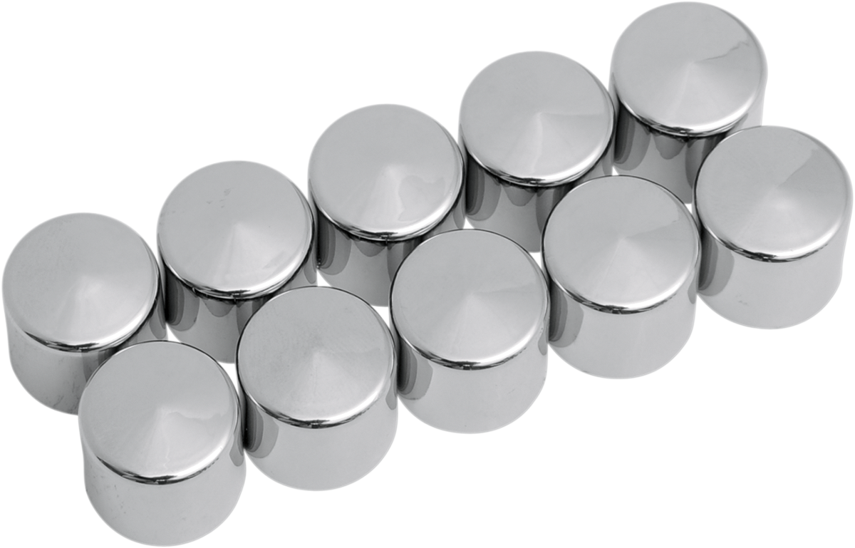 DRAG SPECIALTIES Chrome Bolt Covers - Hex - Deep - 9/16" - 10 Pack ...