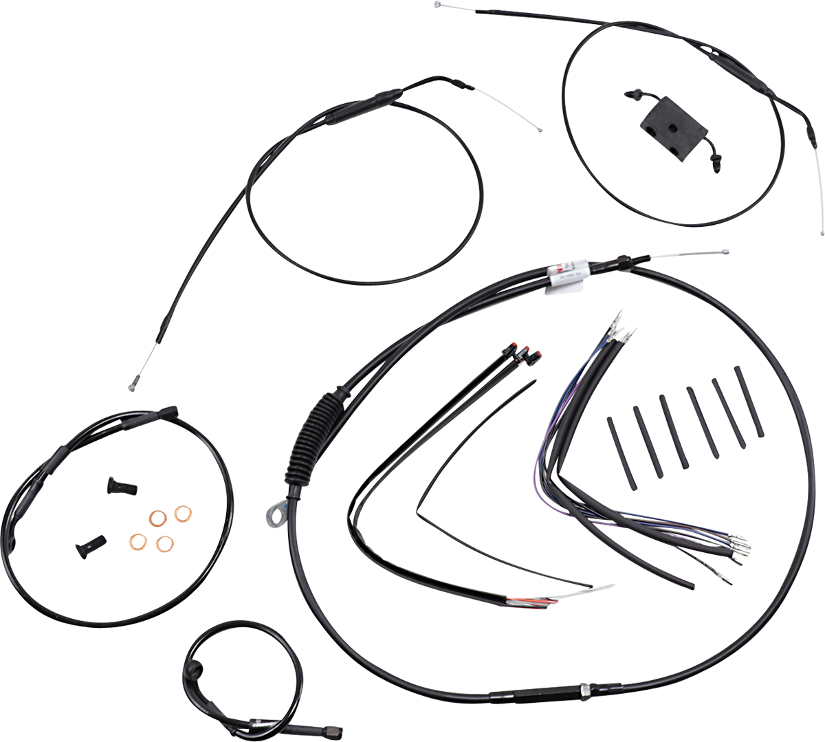BURLY BRAND Handlebar Cable and Brake Line Kit - Extended - Sportsters ...