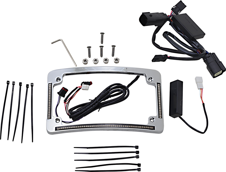 CUSTOM DYNAMICS Plug & Play Run/Brake/Turn LED License Plate Frame - C ...