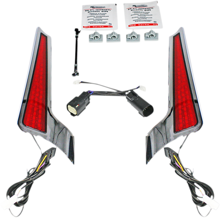 CUSTOM DYNAMICS Fascia Panels LED Auxiliary Lights - Chrome - Red - '1 ...
