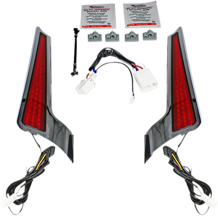 CUSTOM DYNAMICS Fascia Panels LED Auxiliary Lights - Chrome - Red - '0 ...