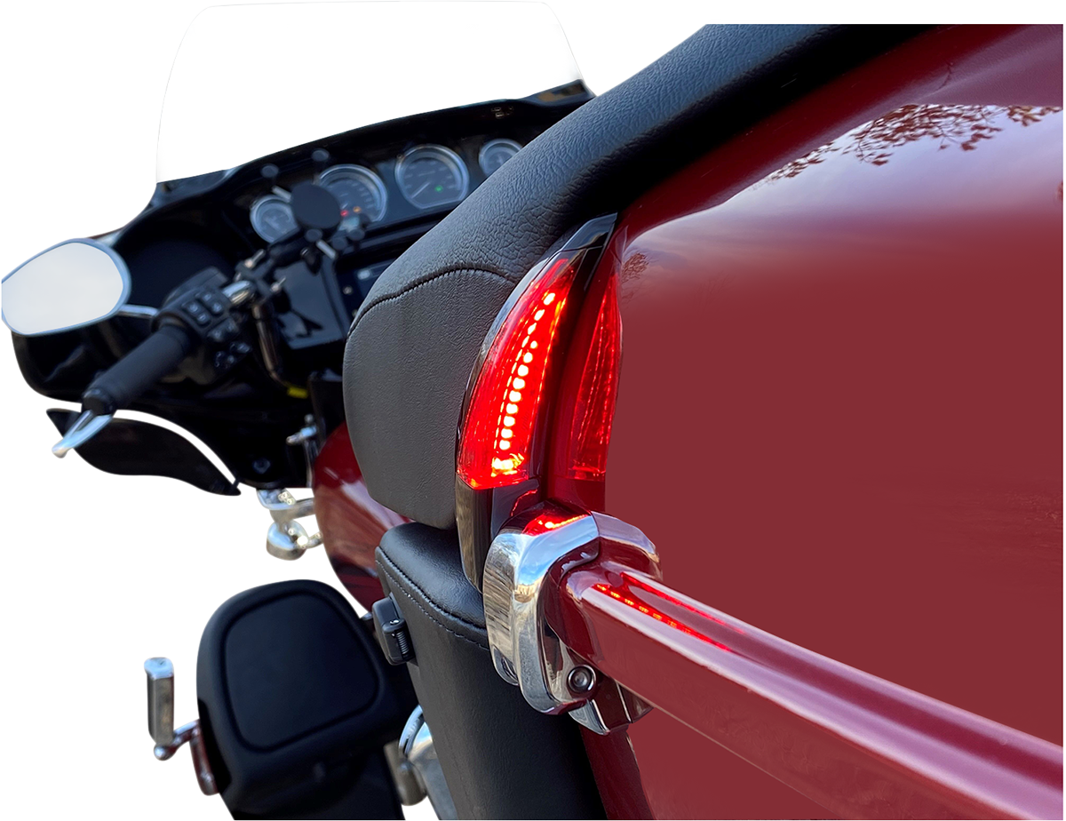 CUSTOM DYNAMICS Sequential Tour Pak Seat Back Rest LED Lights - Black ...