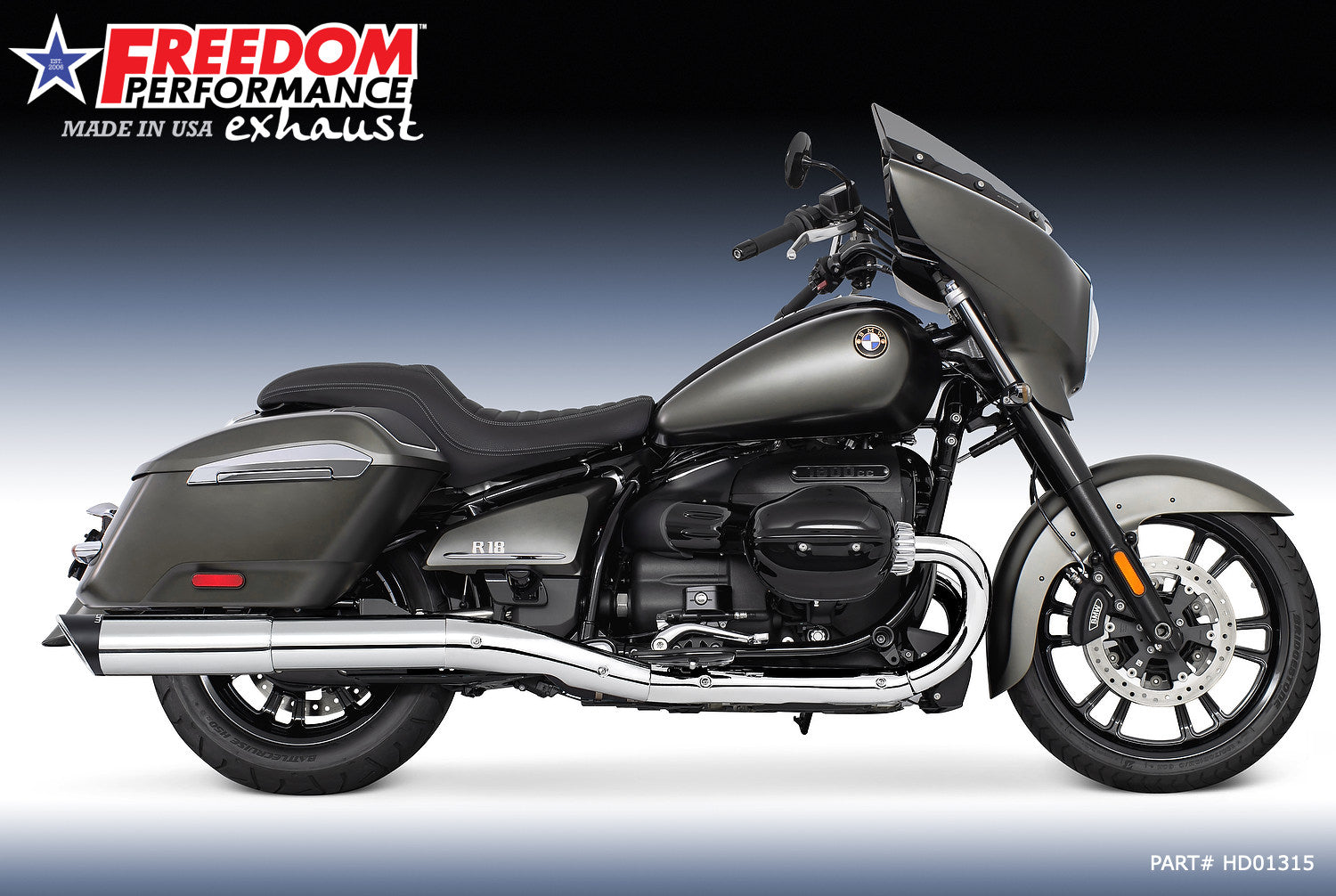 BMW R 18 BAGGER B/TRANSCONTINENTAL/ROCTANE 2-STEP 4.5" EXTENDED SLIP-O ...