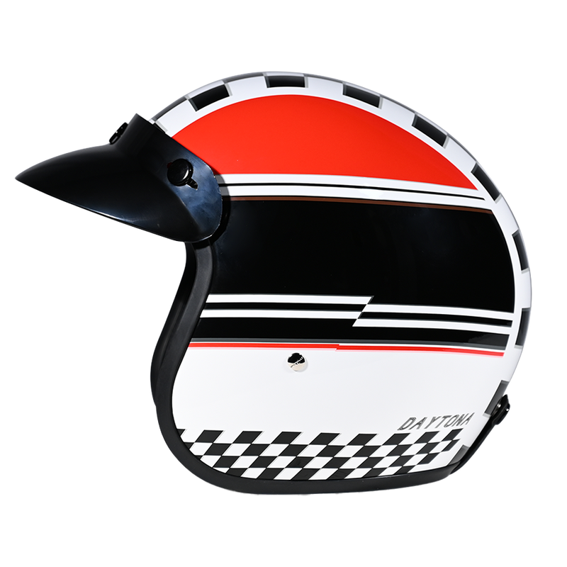 DOT Approved Daytona Cruiser Open Face Motorcycle Helmet - Men, Women ...