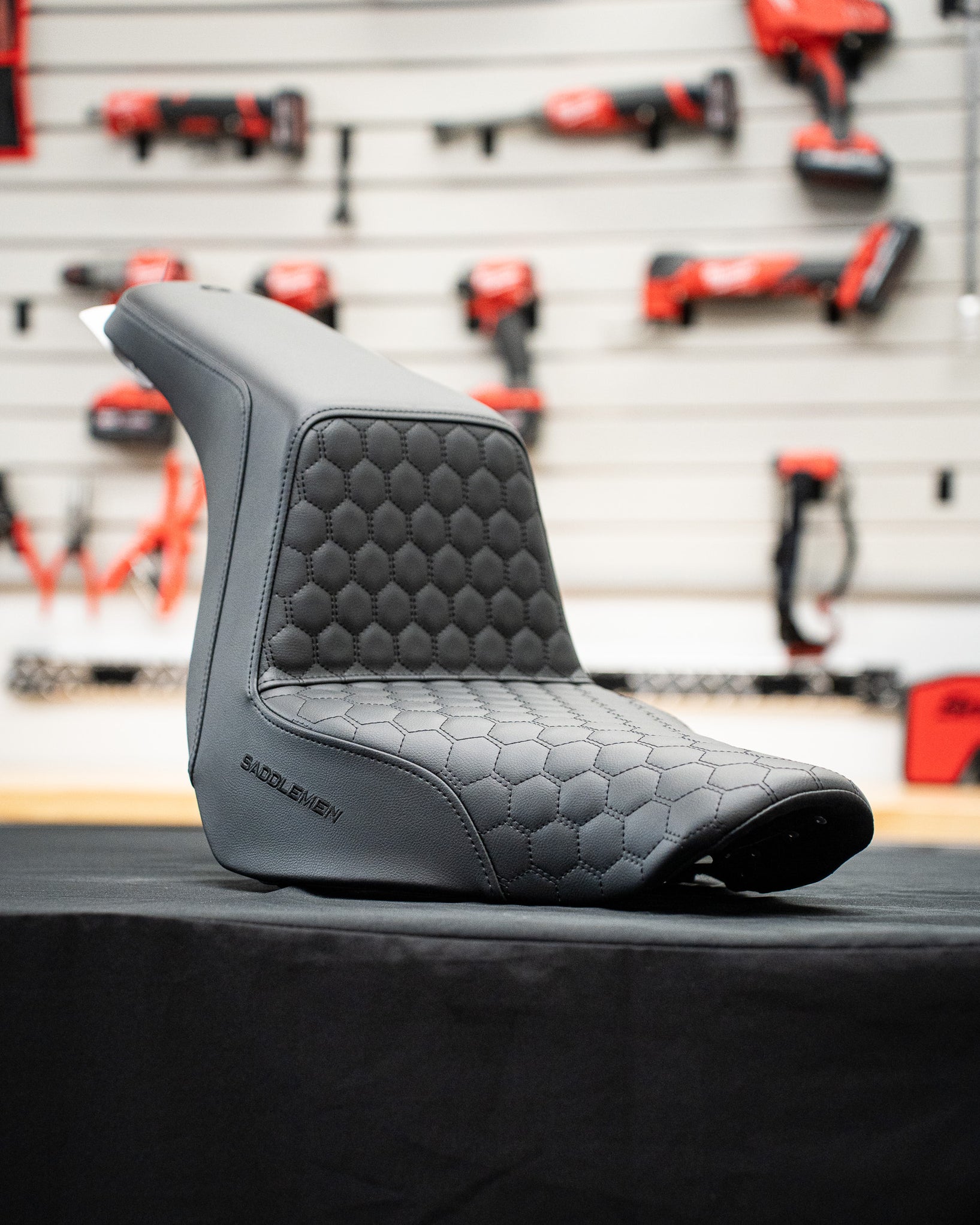 SADDLEMEN Pro Series SDC Performance Seat - w/o Backrest - Orange Stit ...