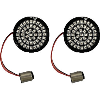 CUSTOM DYNAMICS Genesis® 4 Red Ring LED Turn Signal Inserts - Red - 11 ...