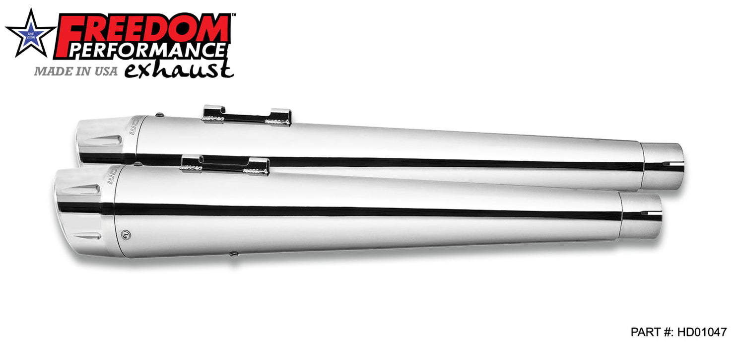 FREEDOM EXHAUST - SOFTAIL M8 ONLY AMERICAN OUTLAW & COMBAT FLUTED 4.5 ...