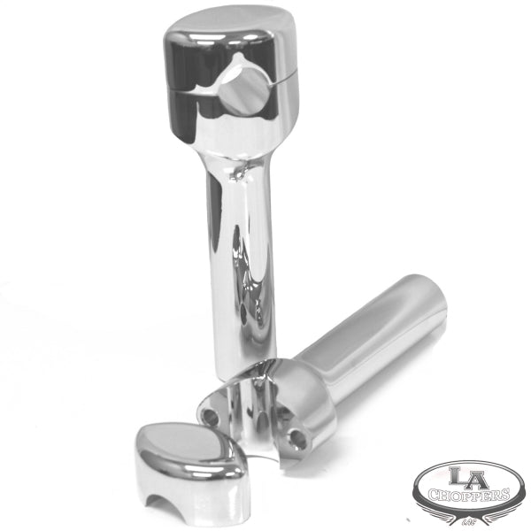 LA CHOPPERS - RISERS SMOOTH FOR 1" HANDLEBARS 6" RISE CHROME UNIVERSAL ...