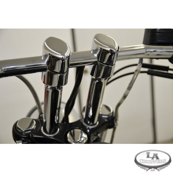 LA CHOPPERS - RISERS SMOOTH FOR 1" HANDLEBARS 6" RISE CHROME UNIVERSAL ...