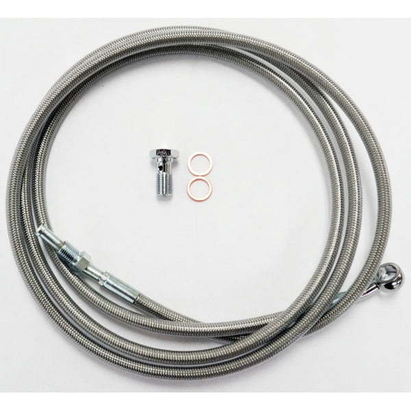 BRAIDED STAINLESS CLUTCH LINE FOR 18"-20" APES / NATURAL-BRAIDED / STA ...