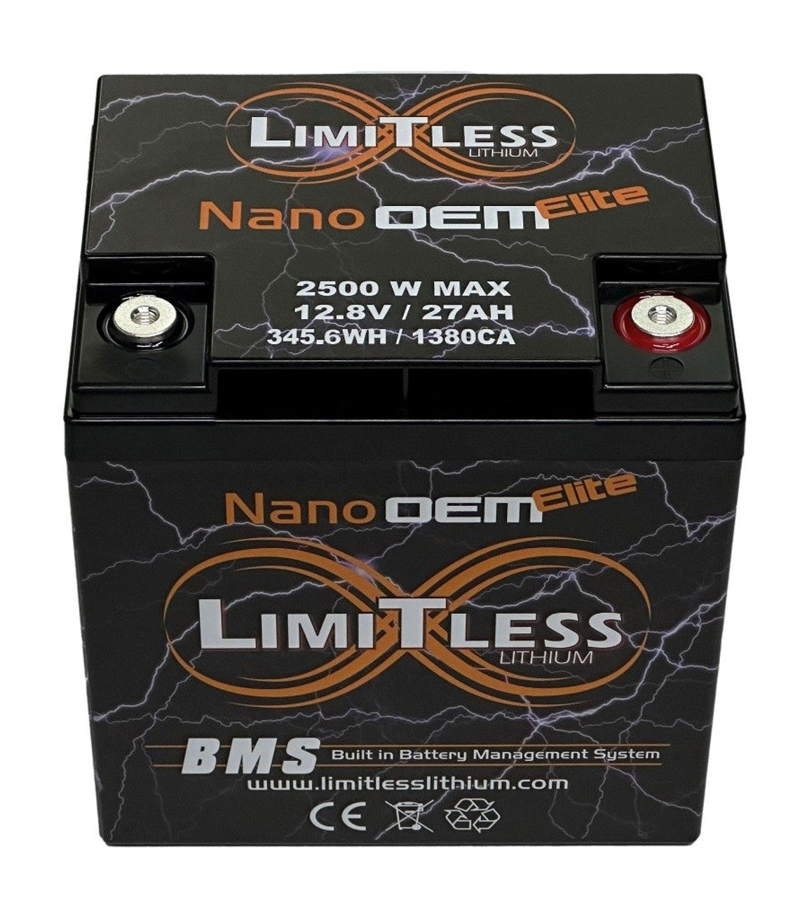 Limitless Lithium - Nano OEM Elite - 27AH Battery (LifePO4) Harley Tou ...