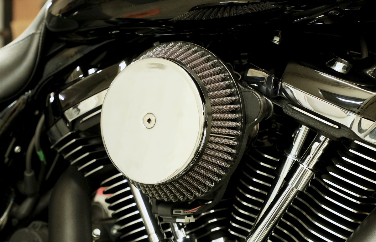 LA CHOPPERS AIR CLEANER WITH PLAIN COVER (CHROME) M8 — Lifestyle Cycles