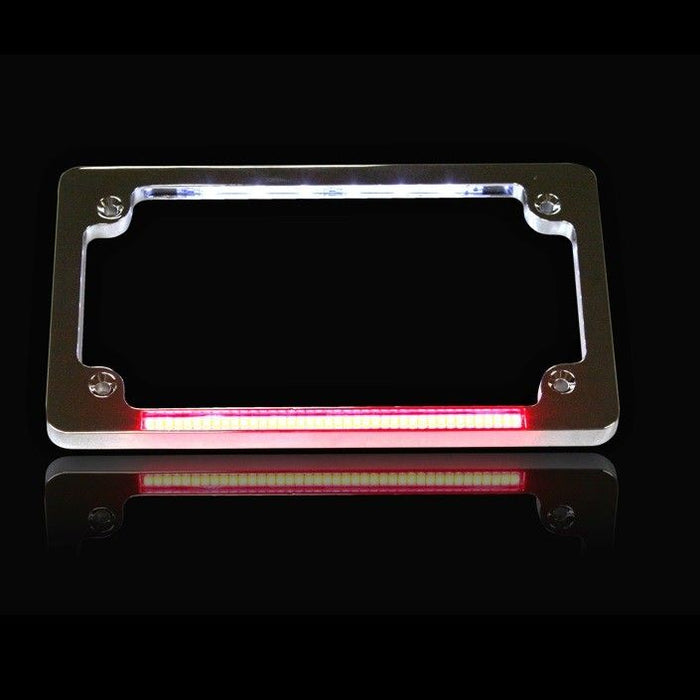 CUSTOM DYNAMICS Dual LED License Plate Frame - Flat - Chrome ...