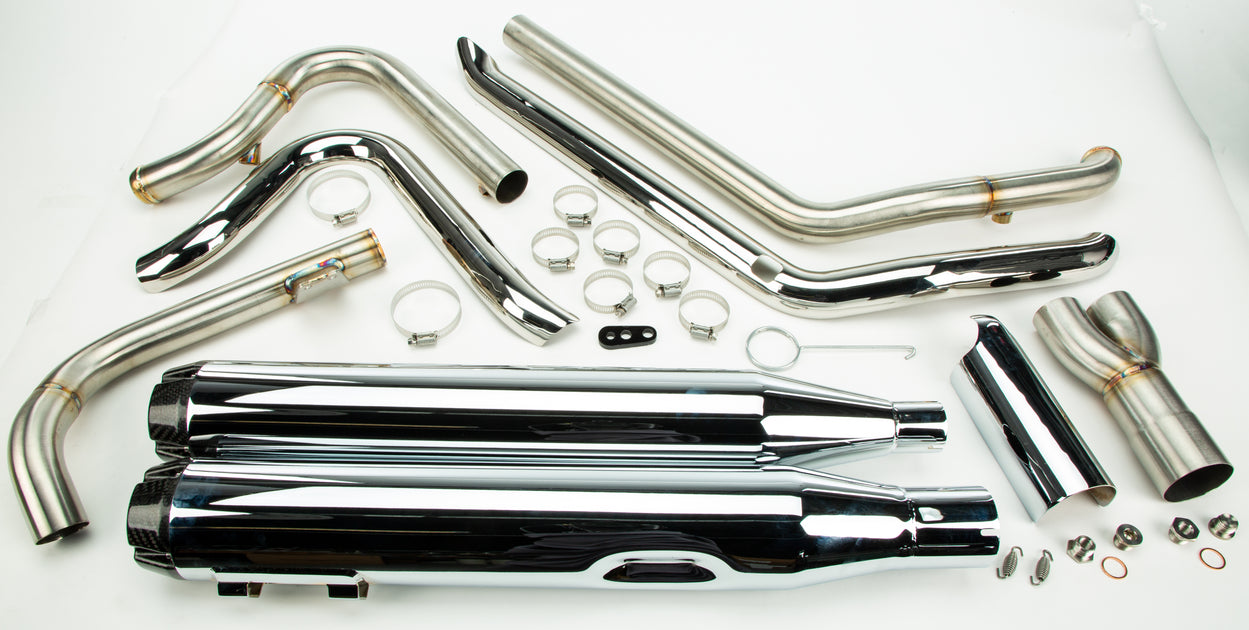 TBR Comp S 2in1 W/Ghost Chrome W/Cf End Cap - '17-'24 TOURING ...