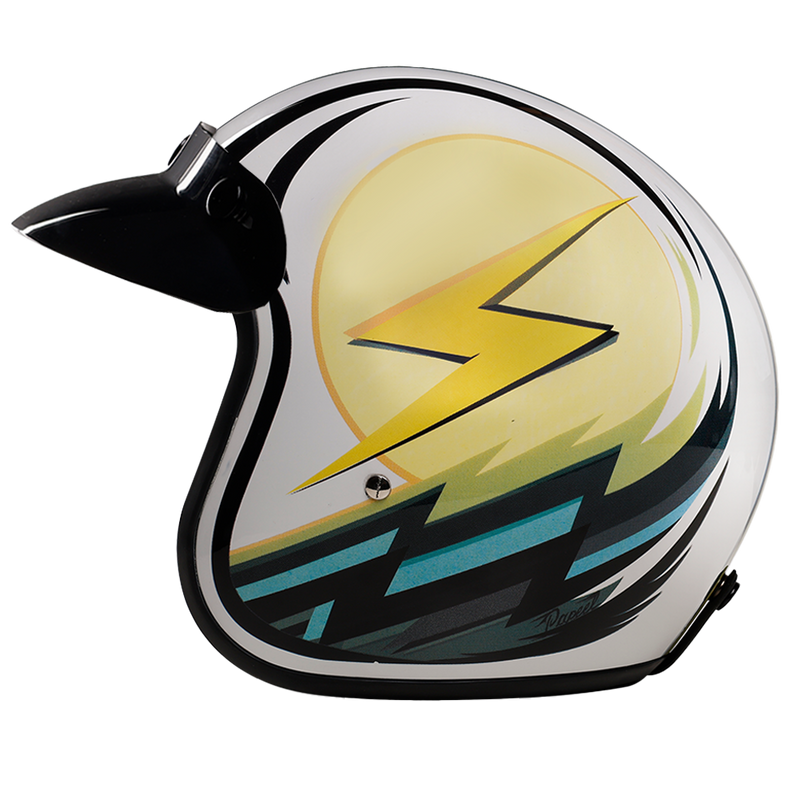 DOT Approved Daytona Cruiser Open Face Motorcycle Helmet - Men, Women ...