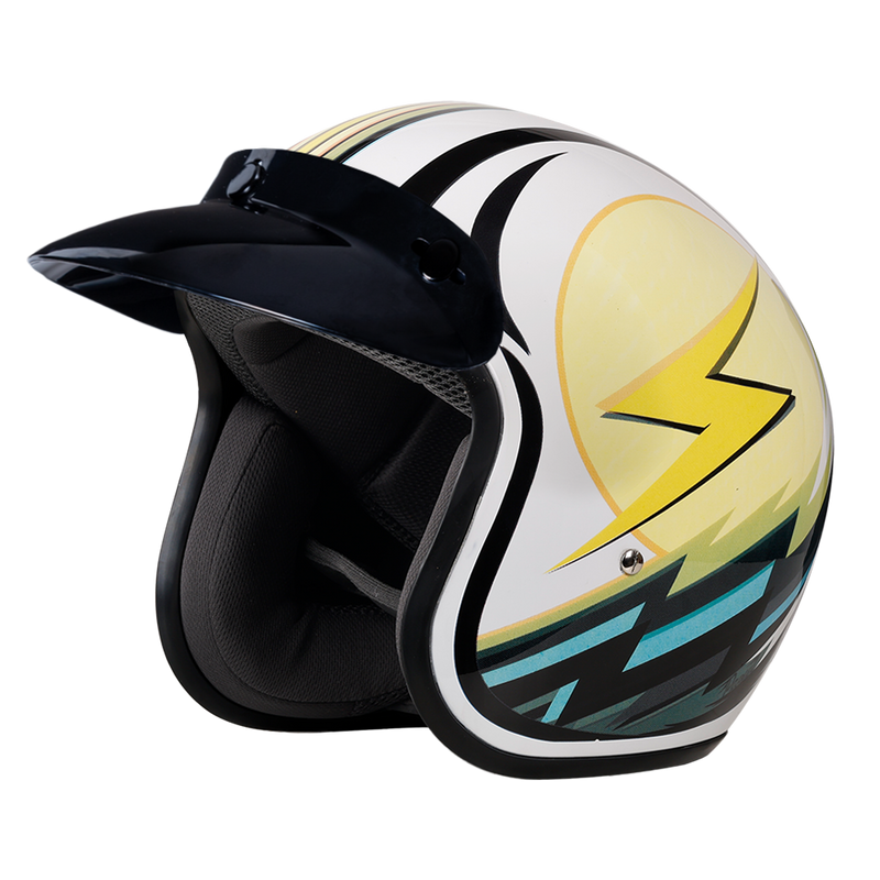 DOT Approved Daytona Cruiser Open Face Motorcycle Helmet - Men, Women ...