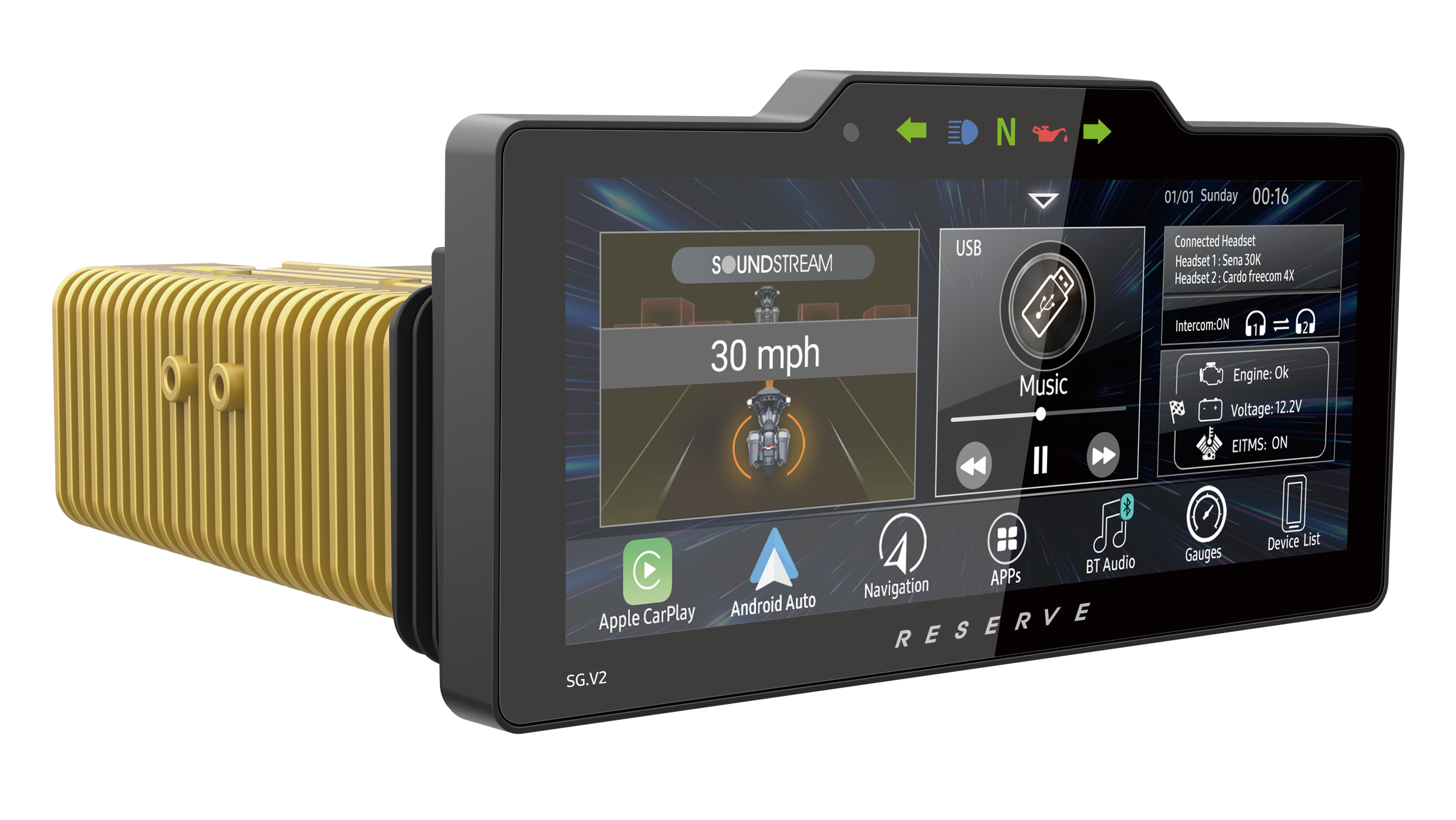 SOUNDSTREAM SG.V2 HARLEY RADIO for 08-13 Street Glide, Electra Glide ...